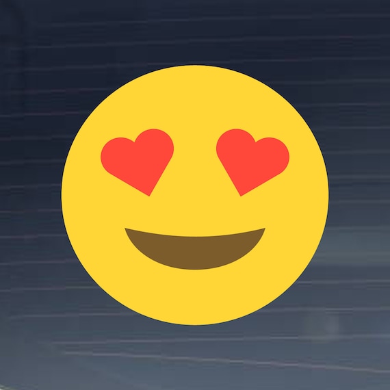 Smiling Face With Heart-eyes Emoji Vinyl Decal for Laptop - Etsy