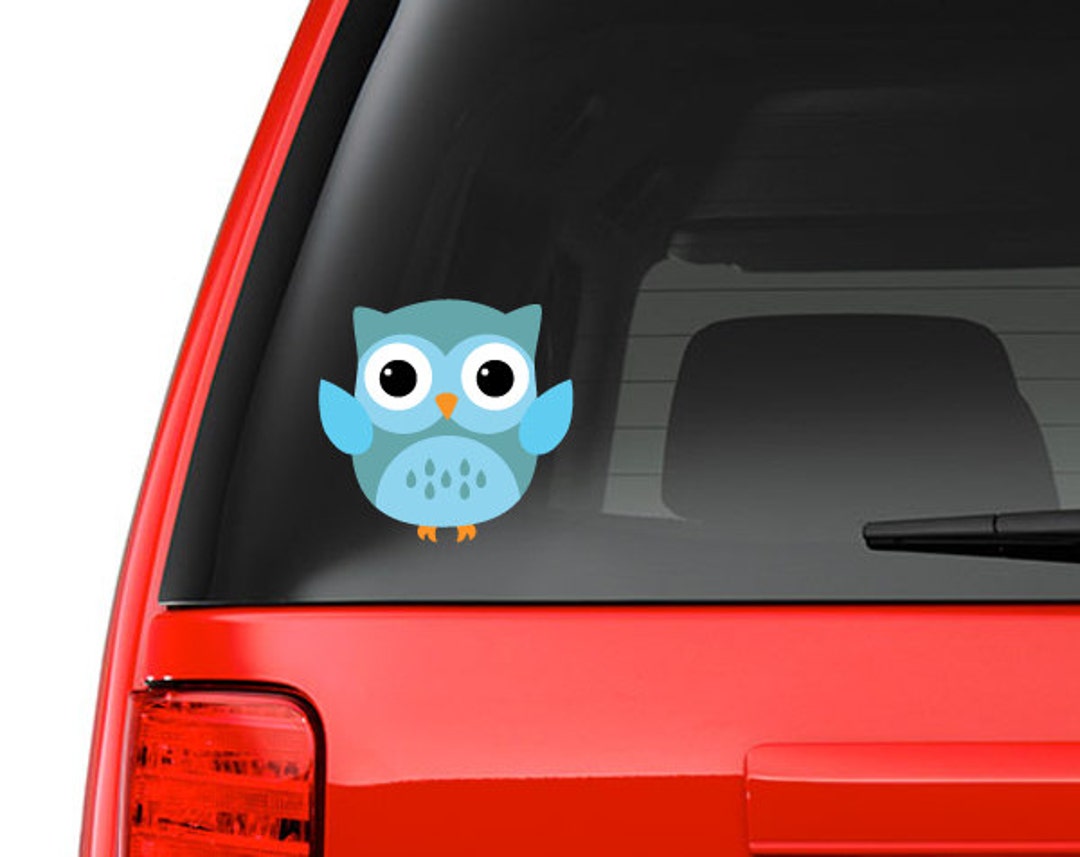 Cute Little Owl # 8 Full Color - Vinyl Decal for Car, Macbook, or Other ...