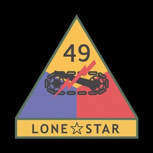 US Army Division - 49th Armored Division - Lonestar Reflective Indoor ...