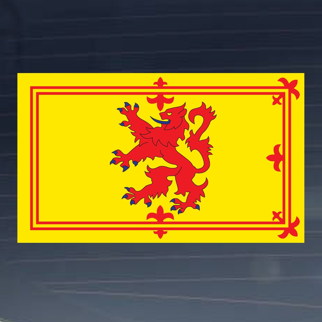 Scotland Rampant Lion Country National Flag Scottish Decal - Full Color ...