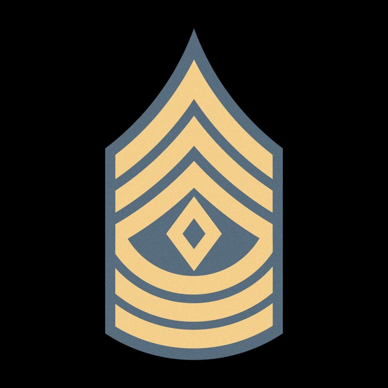 US Army Division - US Army Rank First Sergeant E-8 Reflective ...