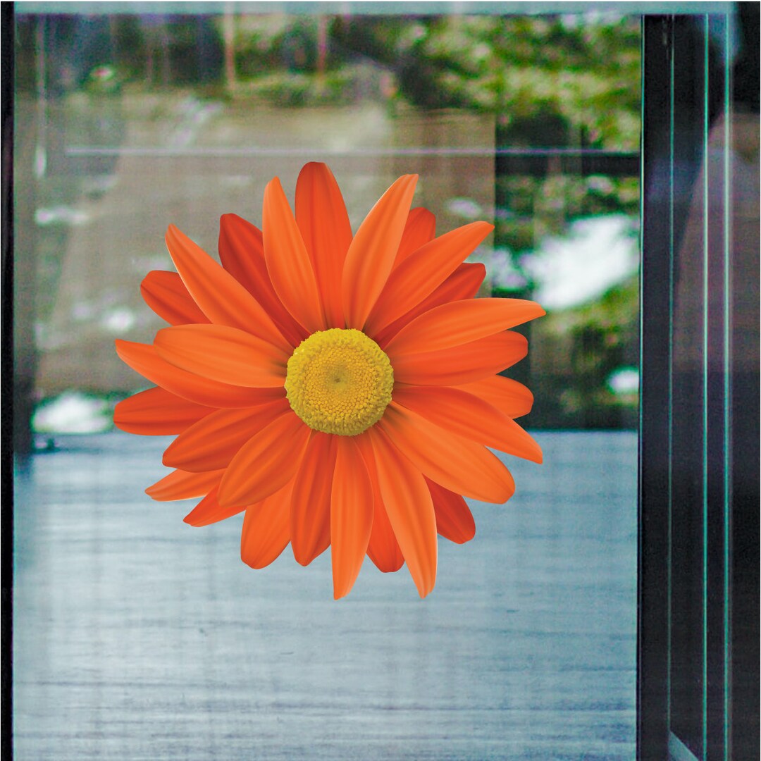 Gerber Daisy Full Color Window Cling - Etsy
