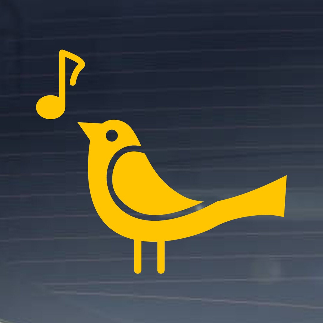 Singing Song Bird Music Note Vinyl Decal for Cars, Laptops, Glass, and ...