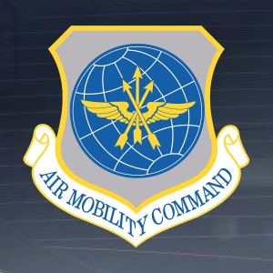 US Army Rank - USAF Air Mobility Command Full Color Vinyl Decal Indoor ...