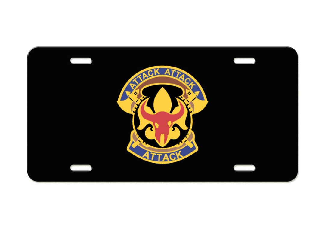 US Army Division - 34th Infantry Red Bull DUI - Aluminum License Plate ...