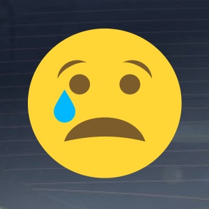 Crying Face Emoji - Vinyl Decal for Laptop, Windows, Glass and Cars ...