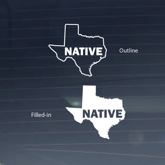 Texas Native State Shape Vinyl Decal many Colors and Sizes | Etsy