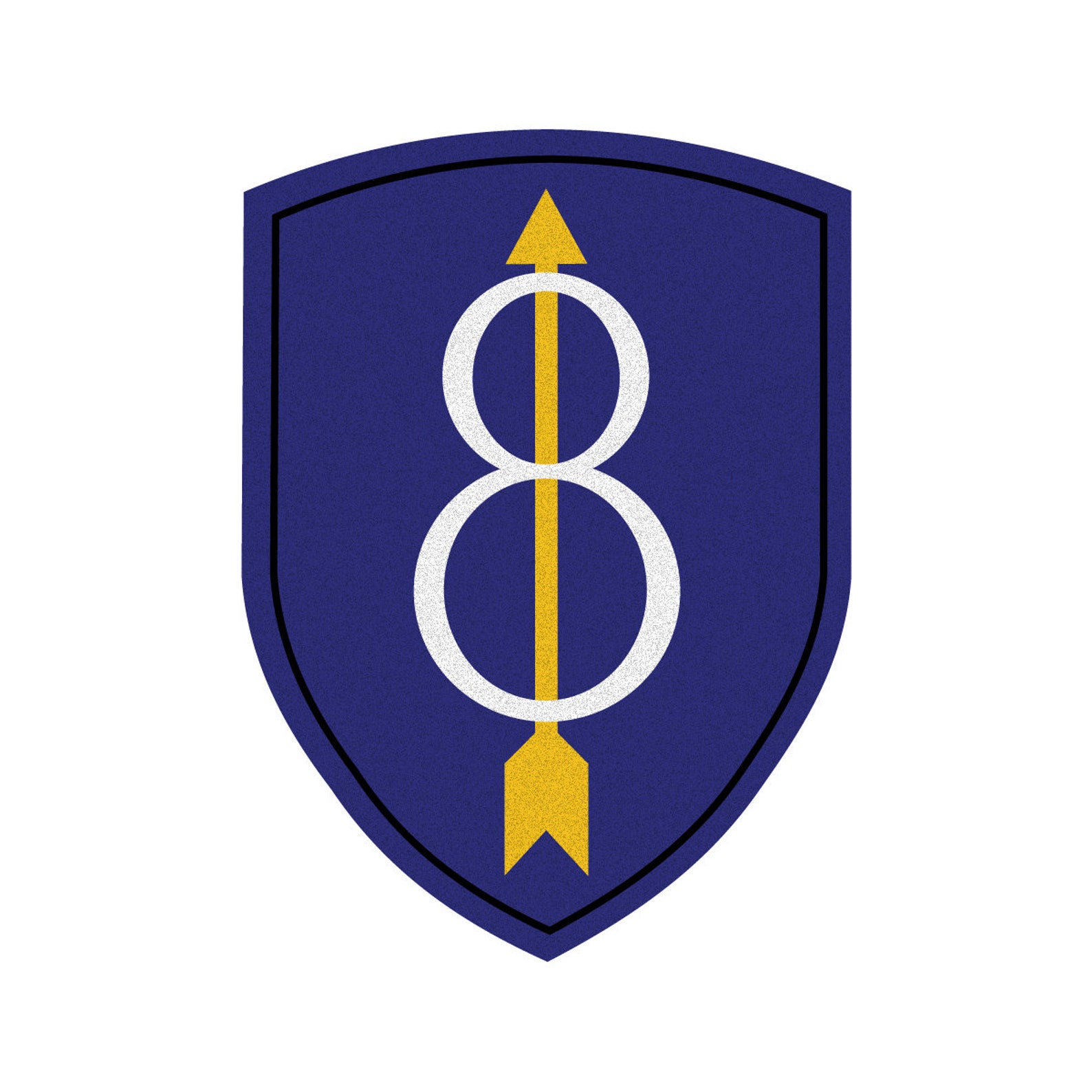 US Army Division 8th Infantry Division Reflective Indoor Outdoor Vinyl ...