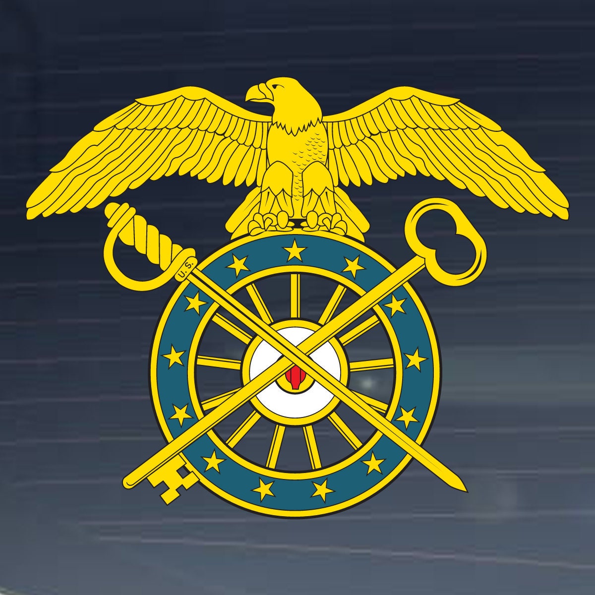 US Army Division Quartermaster Corps Emblem Full Color Vinyl Decal ...