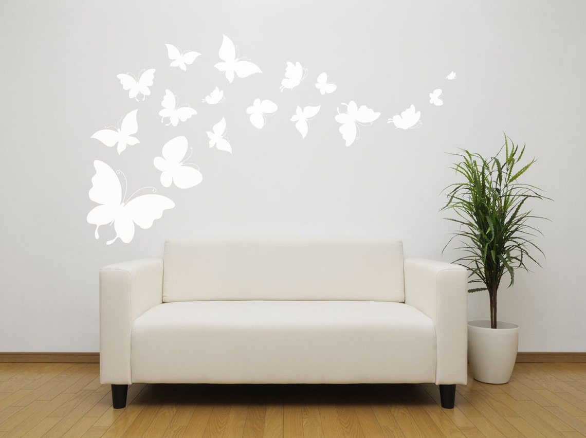 Beautiful Butterfly Swoop Wall Decal | Etsy