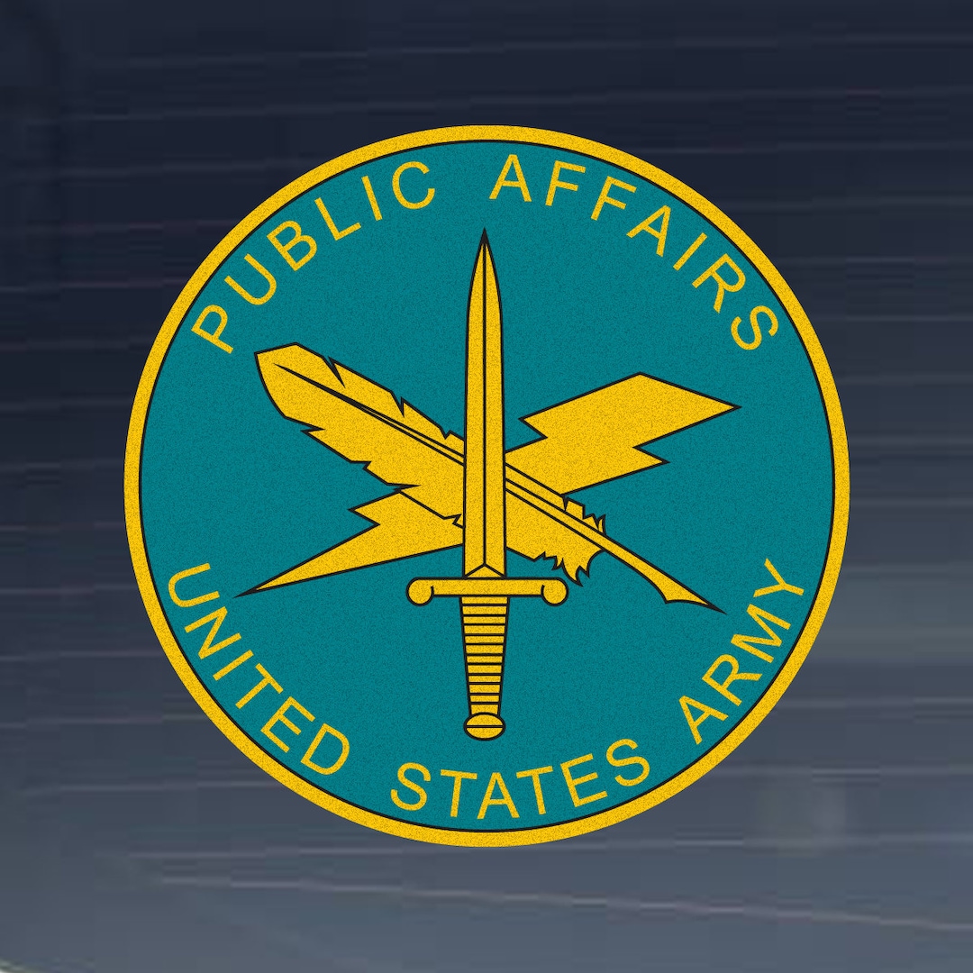 US Army Division - US Army Rank Public Affairs Branch Reflective Reflective Indoor Outdoor Vinyl ...