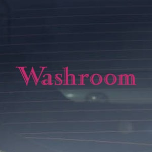 Washroom Text Formal Vinyl Decal for Cars, Laptops, Glass, and More ...