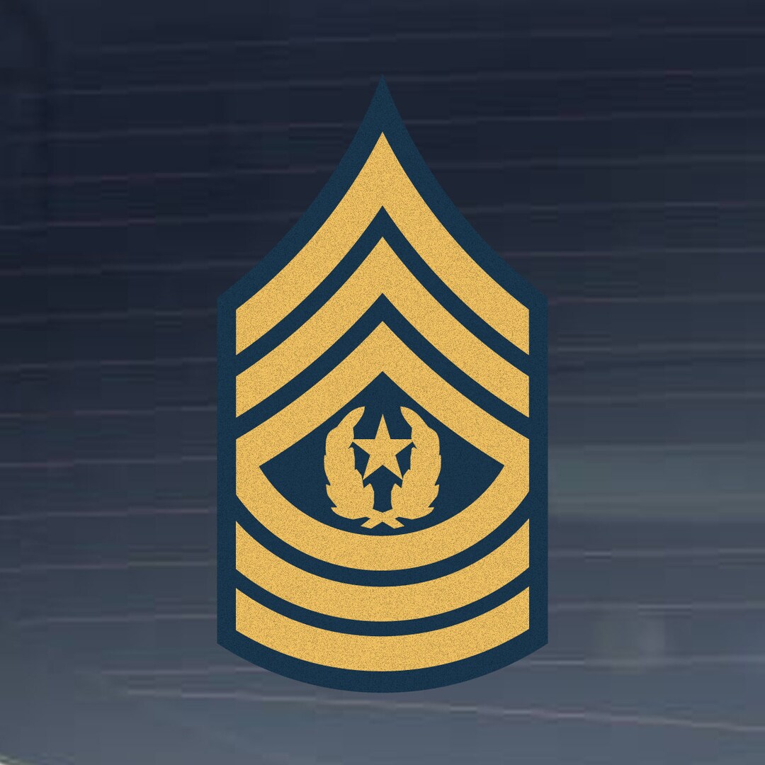 US Army Division - Command Sergeant Major E-9 Reflective Indoor Outdoor ...