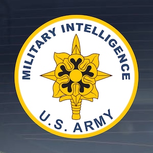 US Army Division - Military Intelligence Plaque Full Color Vinyl Decal ...