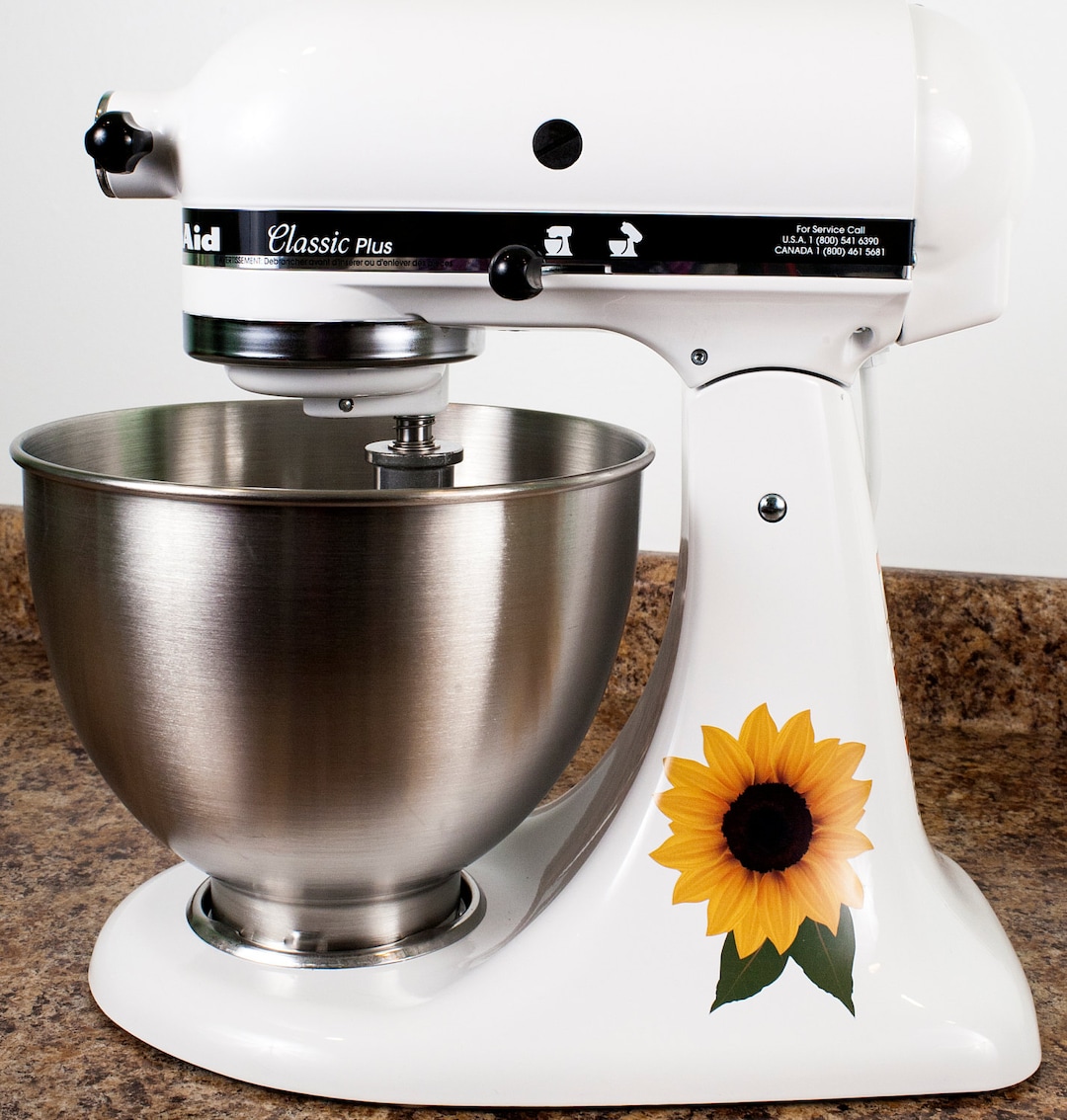 Sunflower Floral Bakery Kitchenaid Mixer Mixing Machine Decal Art Wrap ...