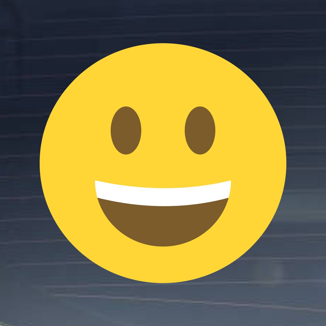Grinning Face Emoji - Vinyl Decal for Laptop, Windows, Glass and Cars ...
