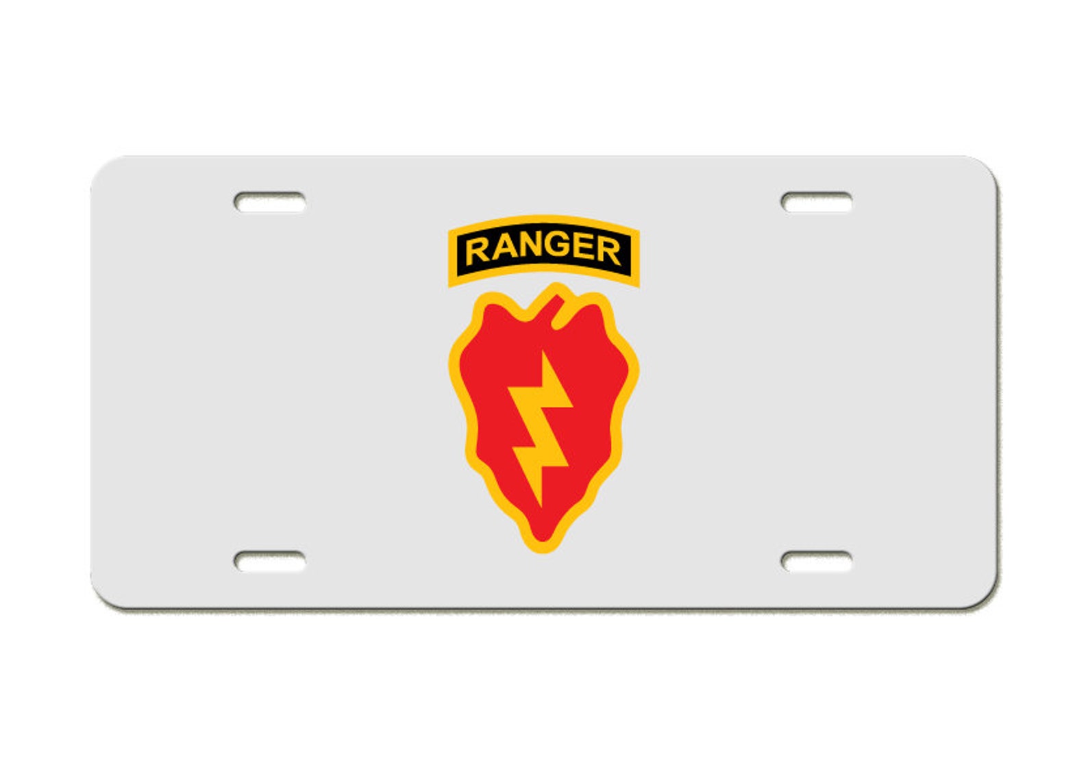 US Army Division - 25th Infantry With Ranger Tab - Aluminum License ...
