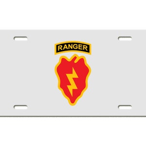 US Army Division - 25th Infantry With Ranger Tab - Aluminum License ...