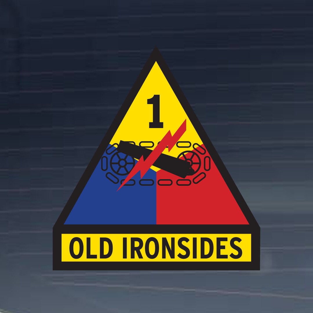 1st Armored Division Old Ironsides Army Unit Indoor Outdoor Vinyl Decal ...