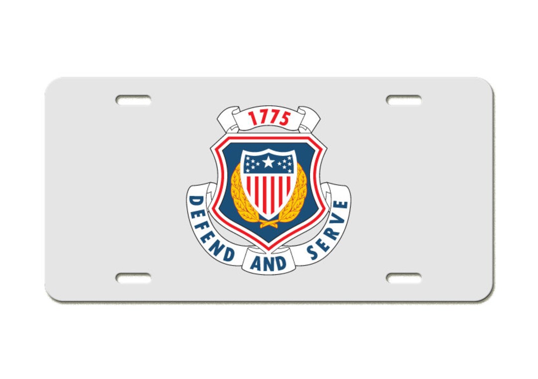 US Army Division - Adjutant General Corps Insignia - Aluminum License ...