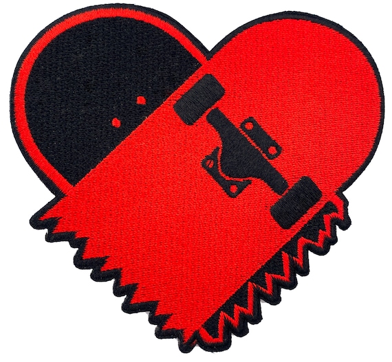 Broken Skateboard Heart Drawing