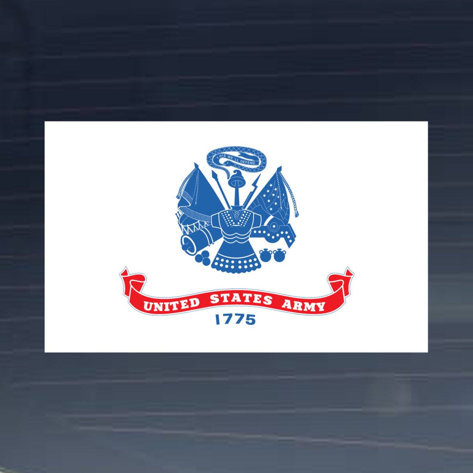 US Army Division Army Flag Full Color Vinyl Decal Indoor | Etsy