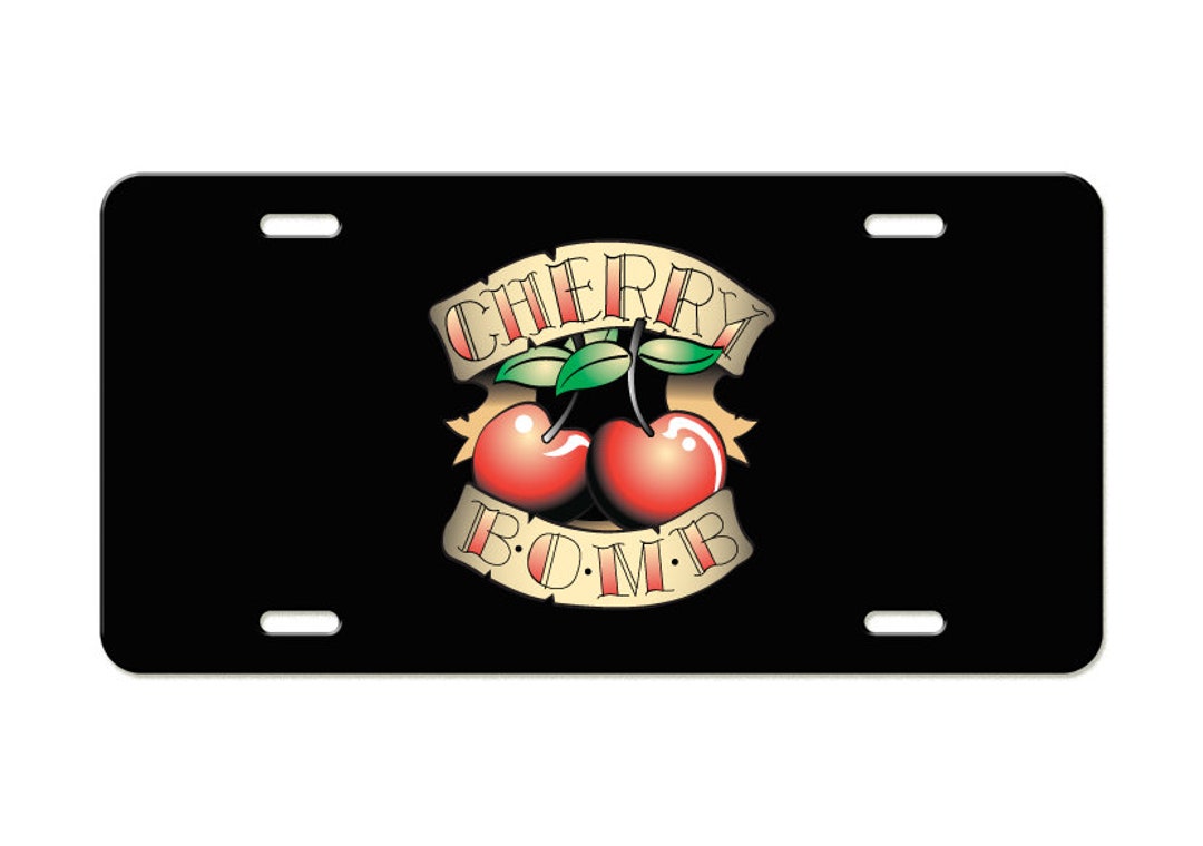 Cherry Bomb - Aluminum License Plate - Etsy