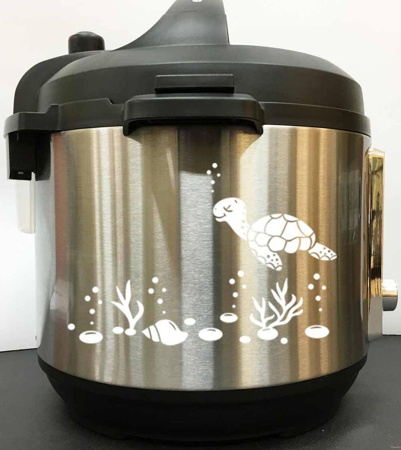 Sea Turtle and Shells Vinyl Decal Sticker for Instant Pot - Etsy