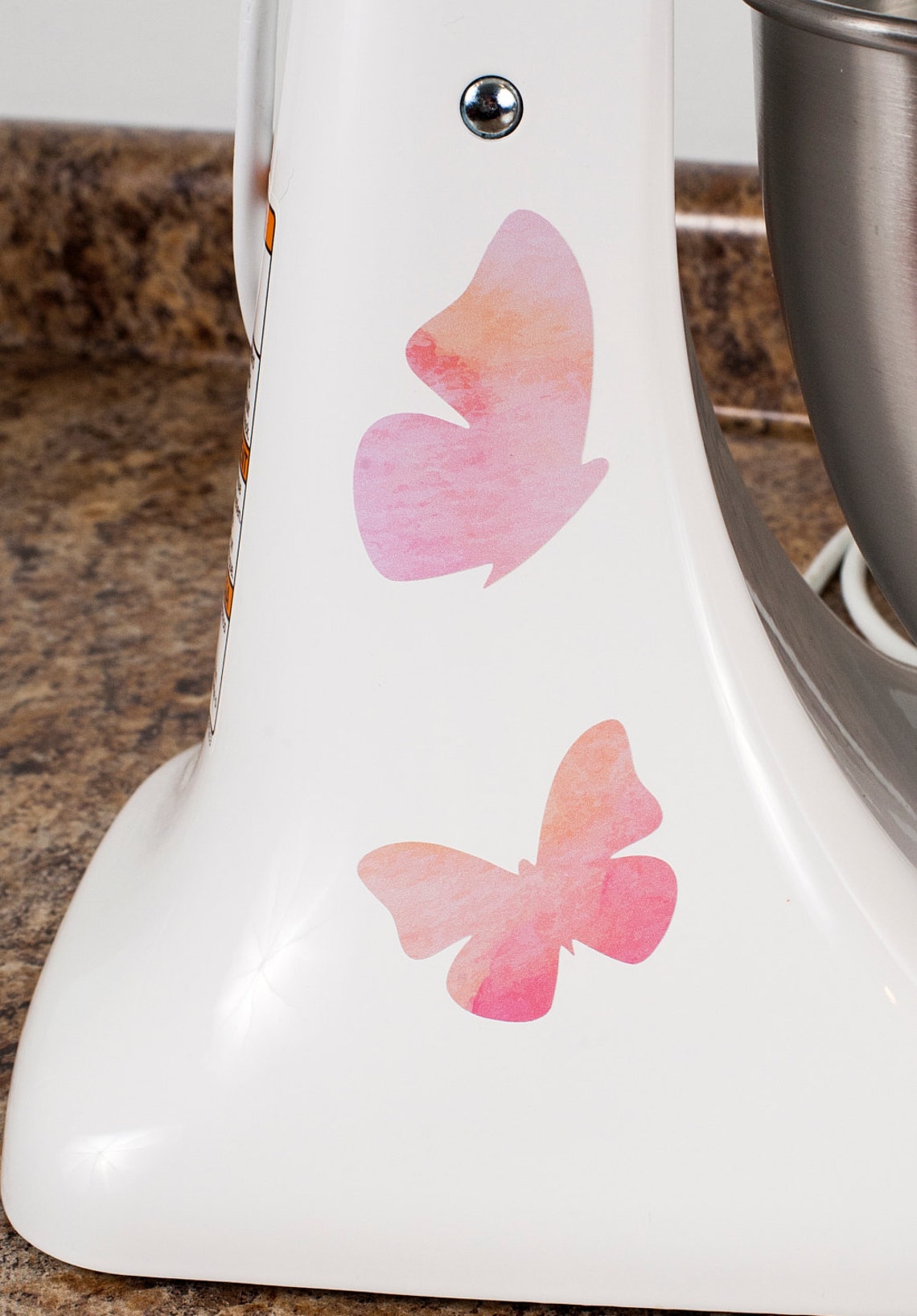 Pretty Pink Butterflies Kitchenaid Mixer Mixing Machine Decal Art Wrap ...