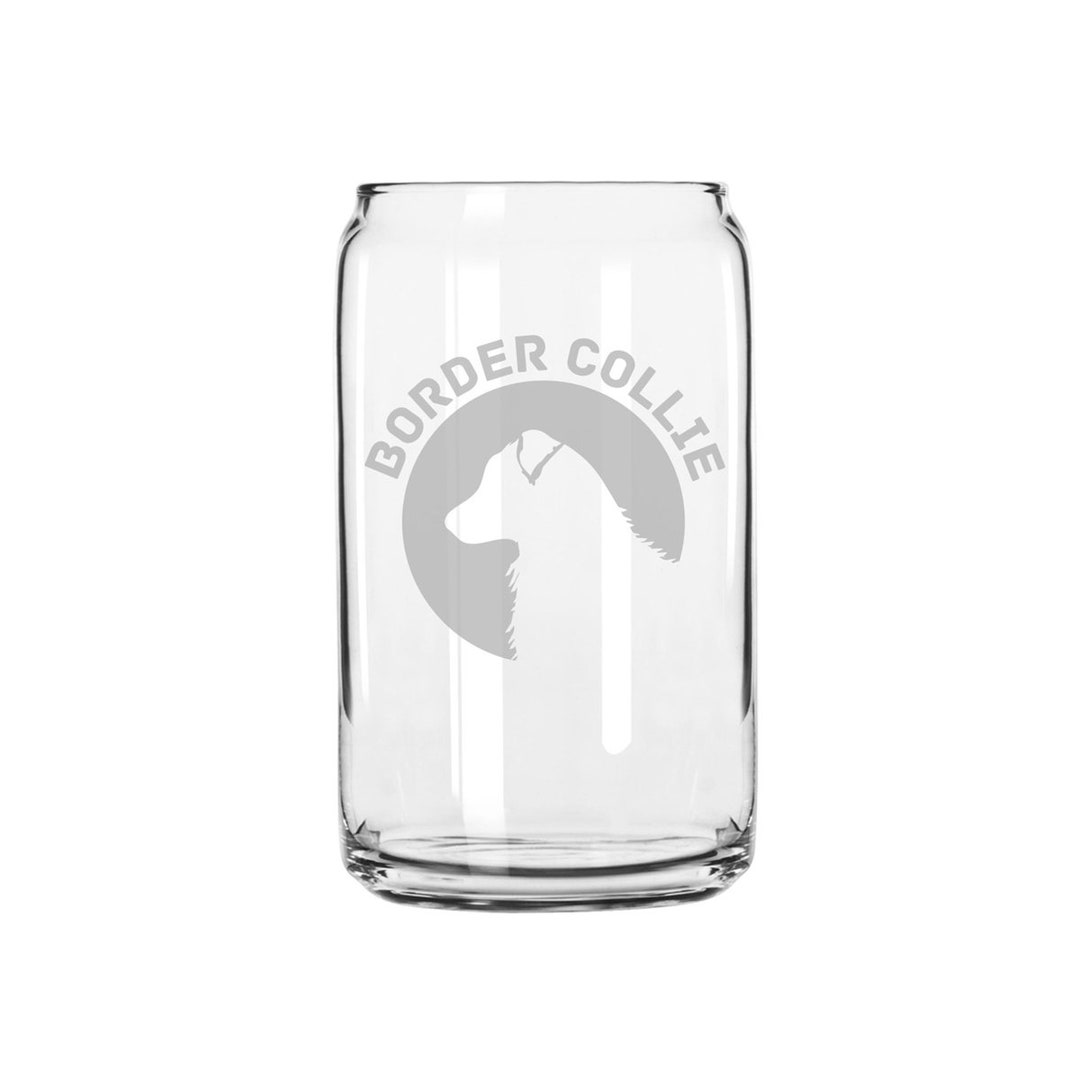 Border Collie Dog Breed Pride Hand Etched 16 Oz Glass Can Cup - Etsy