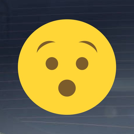 Hushed Face Emoji Vinyl Decal for Laptop Windows Glass and - Etsy