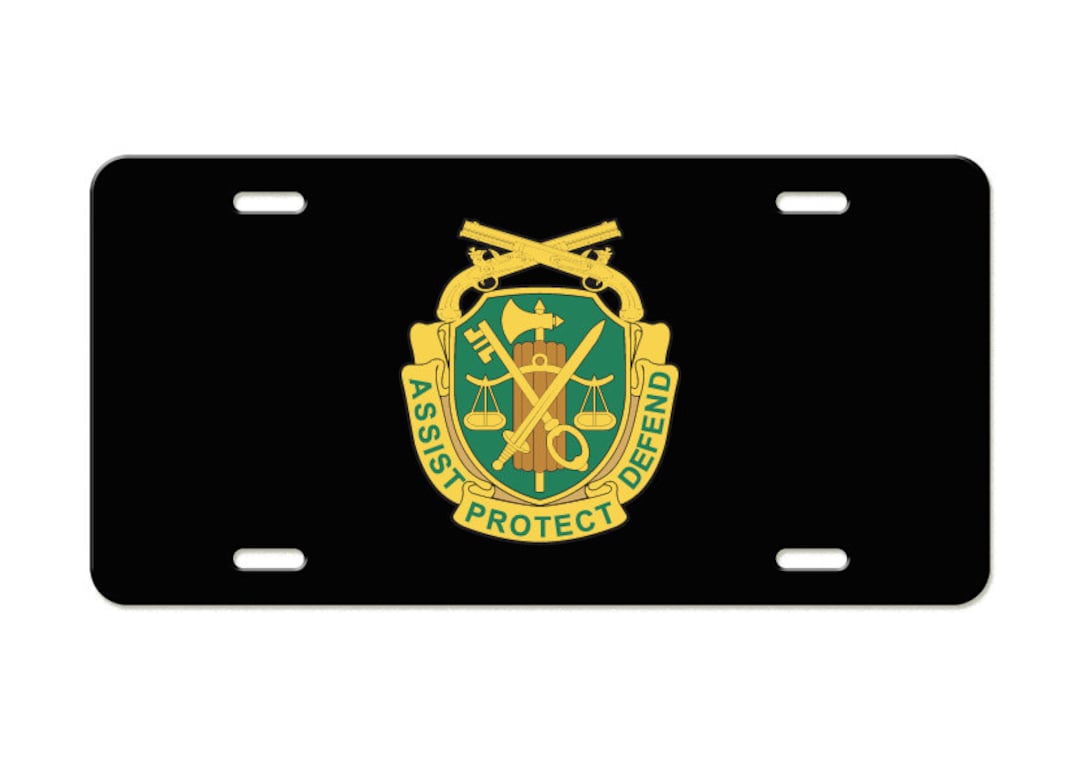 US Army Division - Military Police Corps Insignia - Aluminum License ...