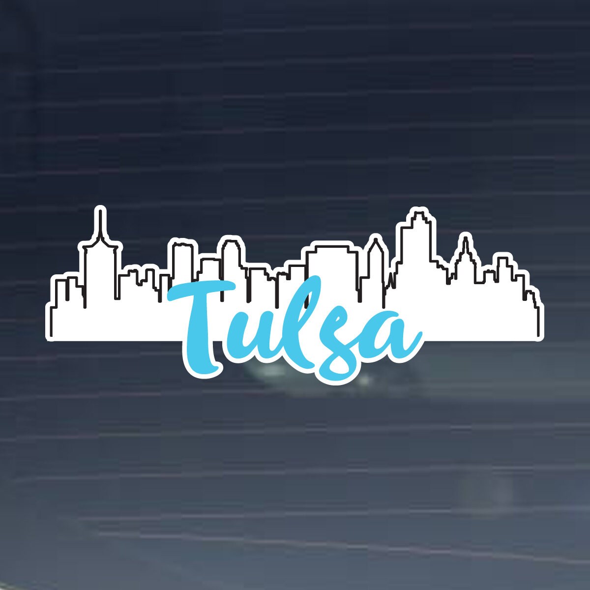 Tulsa Oklahoma Skyline Decal Full Color - Vinyl Sticker Decal for Cars ...