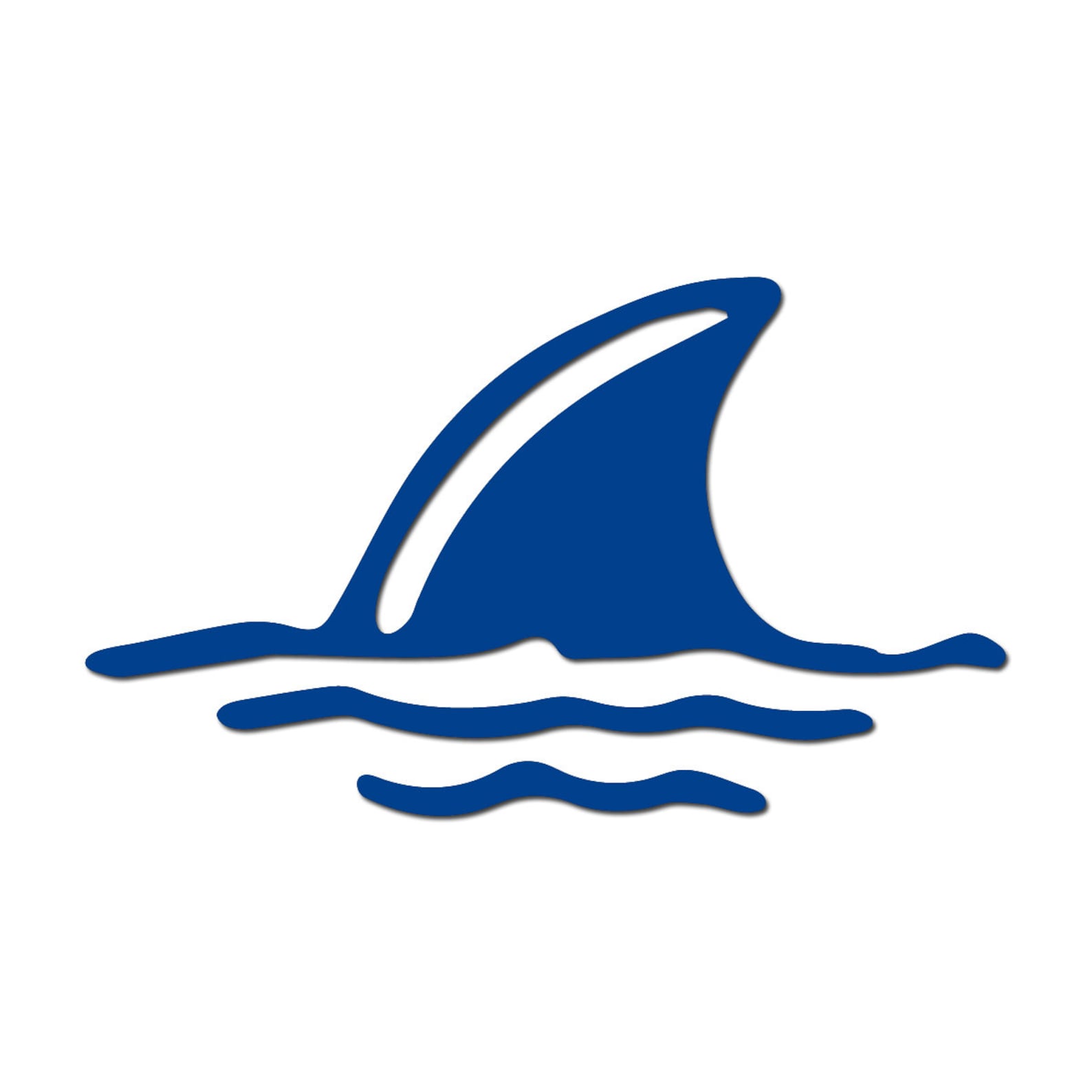 Shark Fin Cutting Through Waves Vinyl Decal many Colors and | Etsy