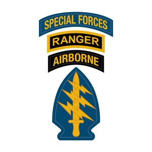 US Army Division - Special Forces Ranger Airborne Reflective Reflective ...