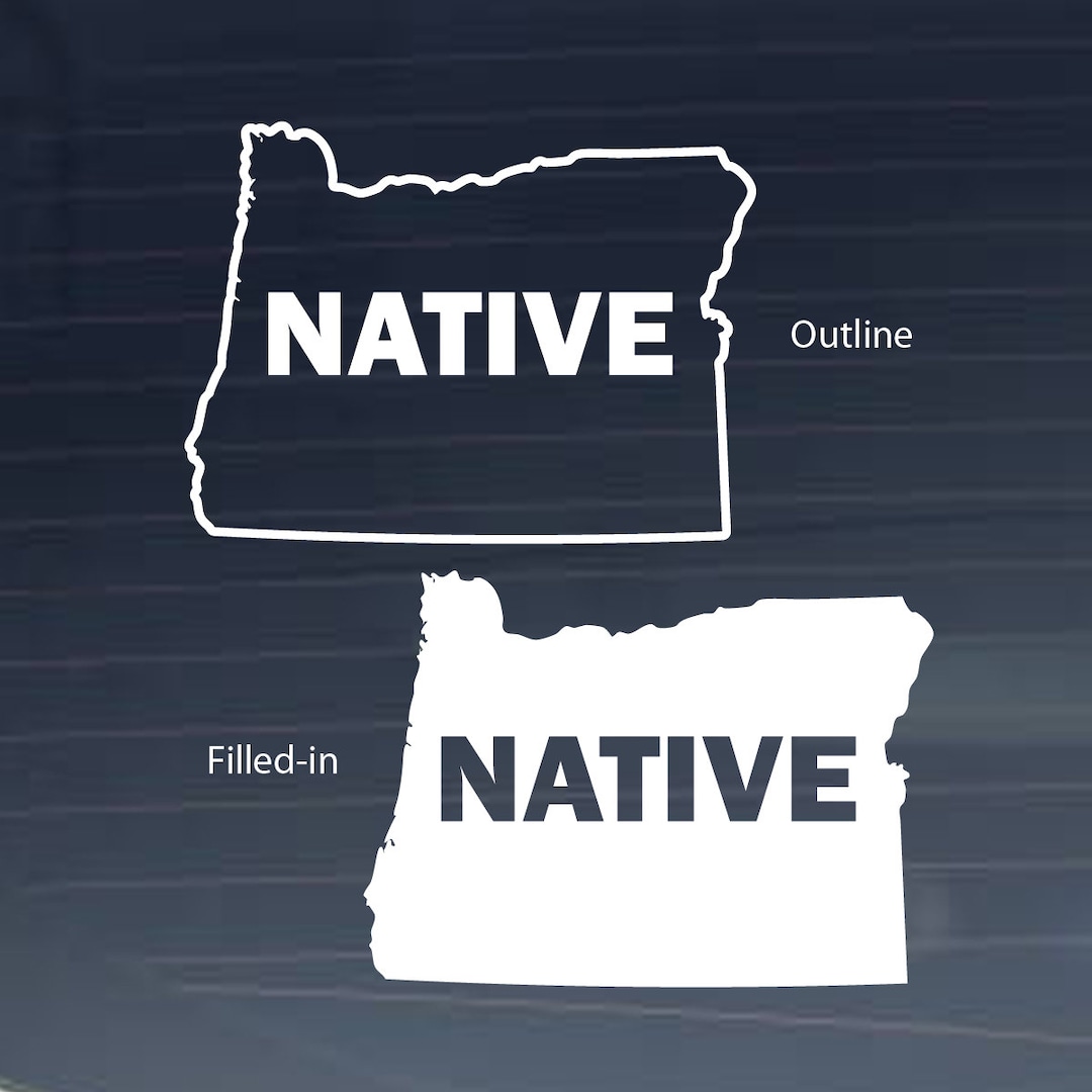 Oregon Native State Shape Vinyl Decal (many Colors and Sizes Available ...