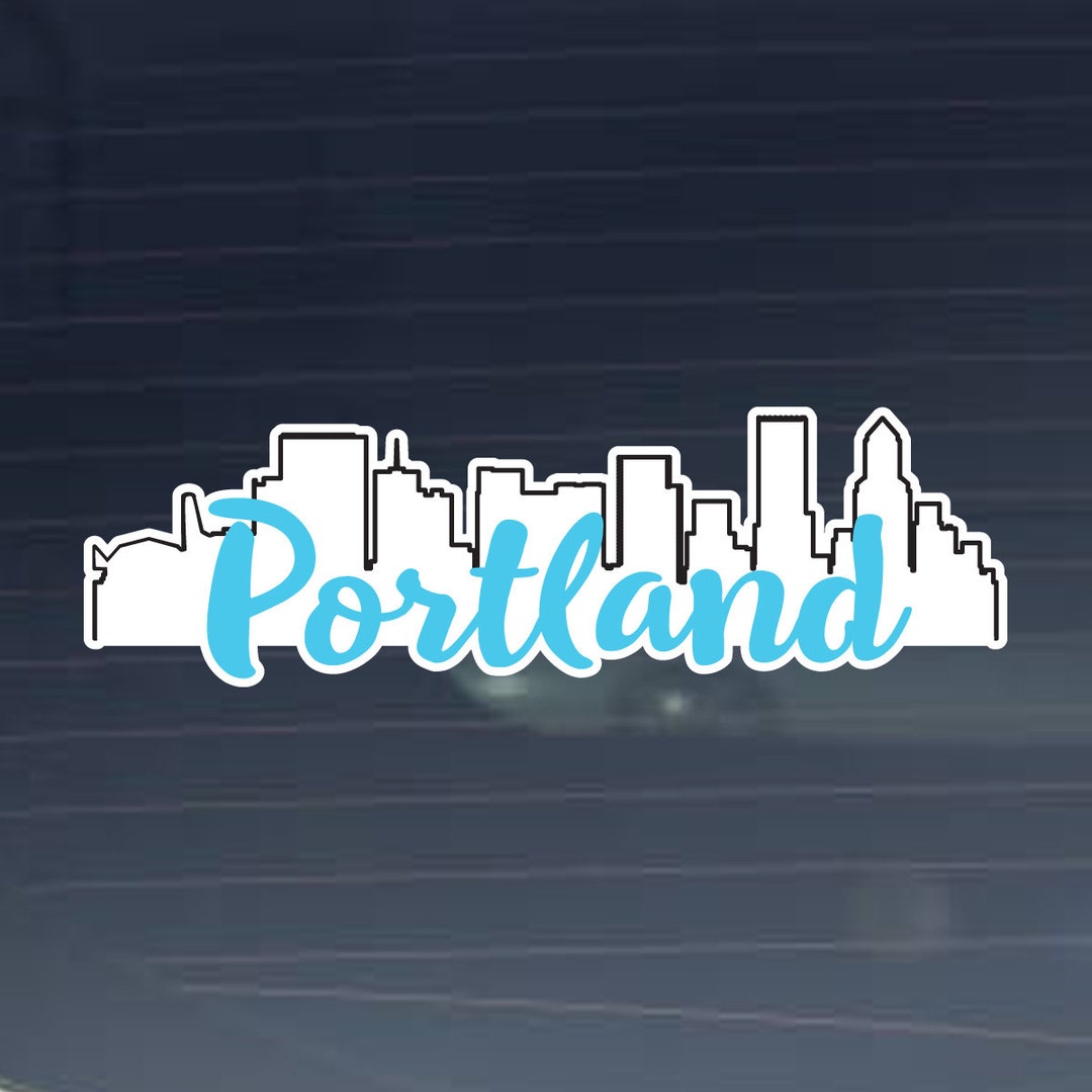 Portland Oregon Skyline Decal Full Color - Vinyl Sticker Decal for Cars ...
