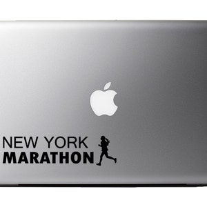 New York City Marathon Runner Girl Vinyl Decal for Cars, Laptops, Glass ...