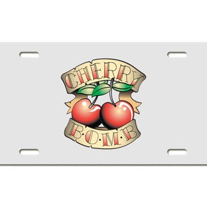 Cherry Bomb - Aluminum License Plate - Etsy