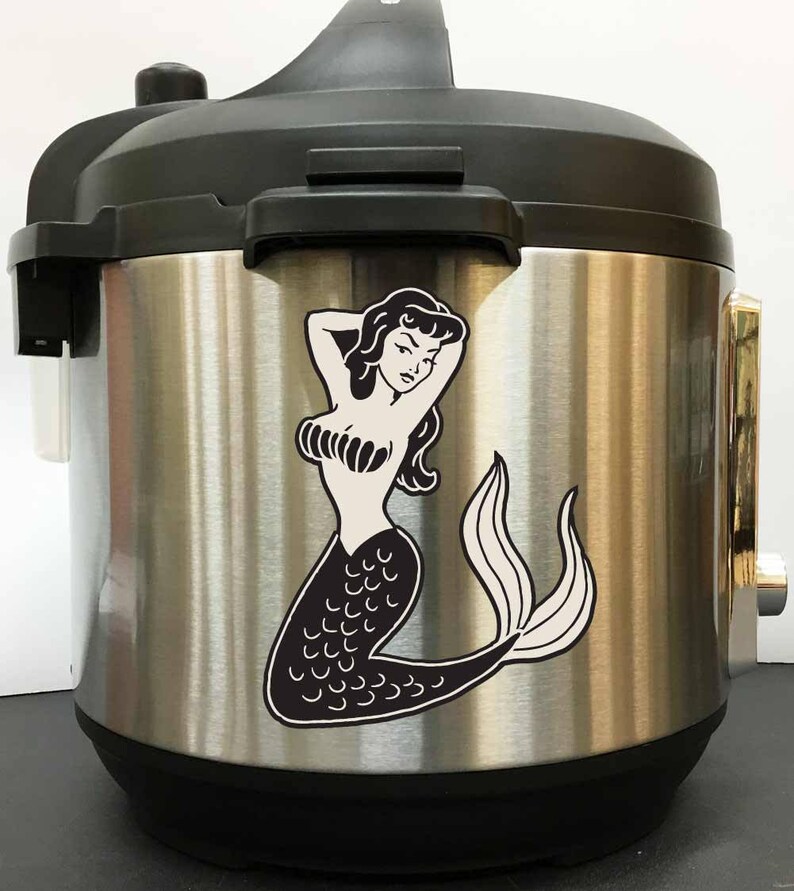 Mermaid Pin up Tattoo Full Color Vinyl Decal Sticker for - Etsy