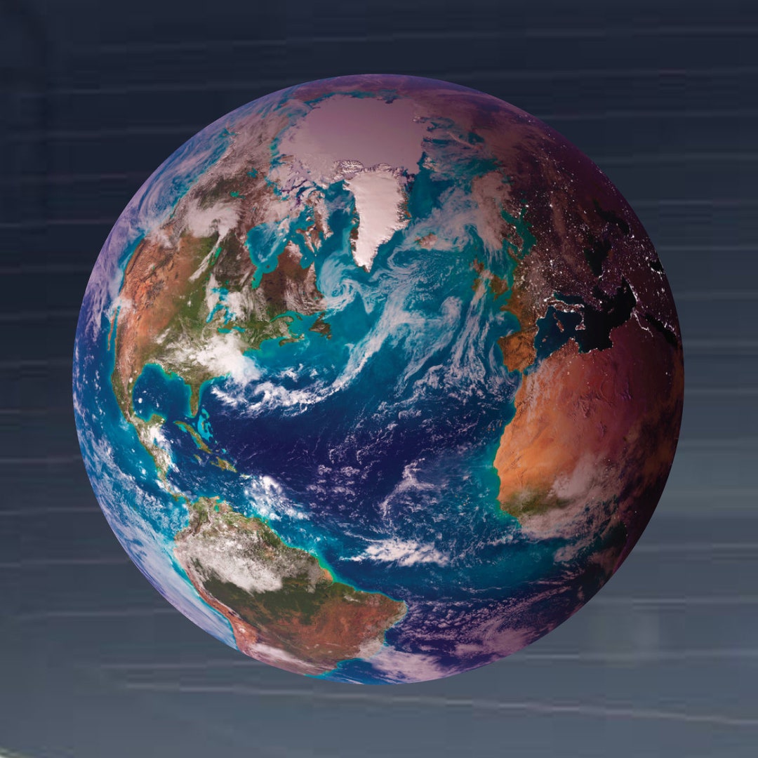 The Planet Earth Full Color - Vinyl Decal for Car, Macbook, or Other ...