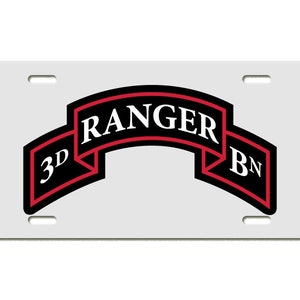 US Army - 3rd Ranger Battalion Tab - Aluminum License Plate - Etsy