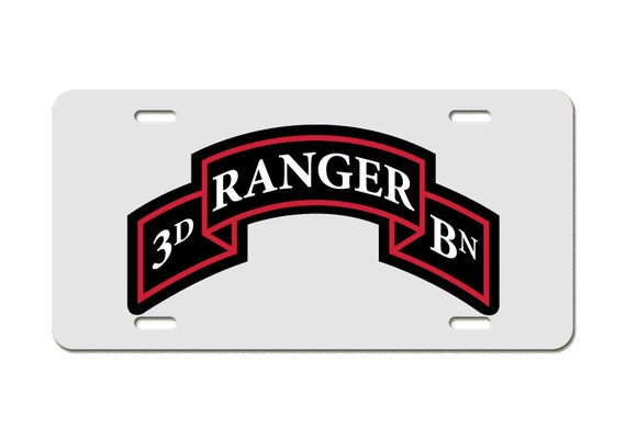 US Army 3rd Ranger Battalion Tab Aluminum License Plate | Etsy