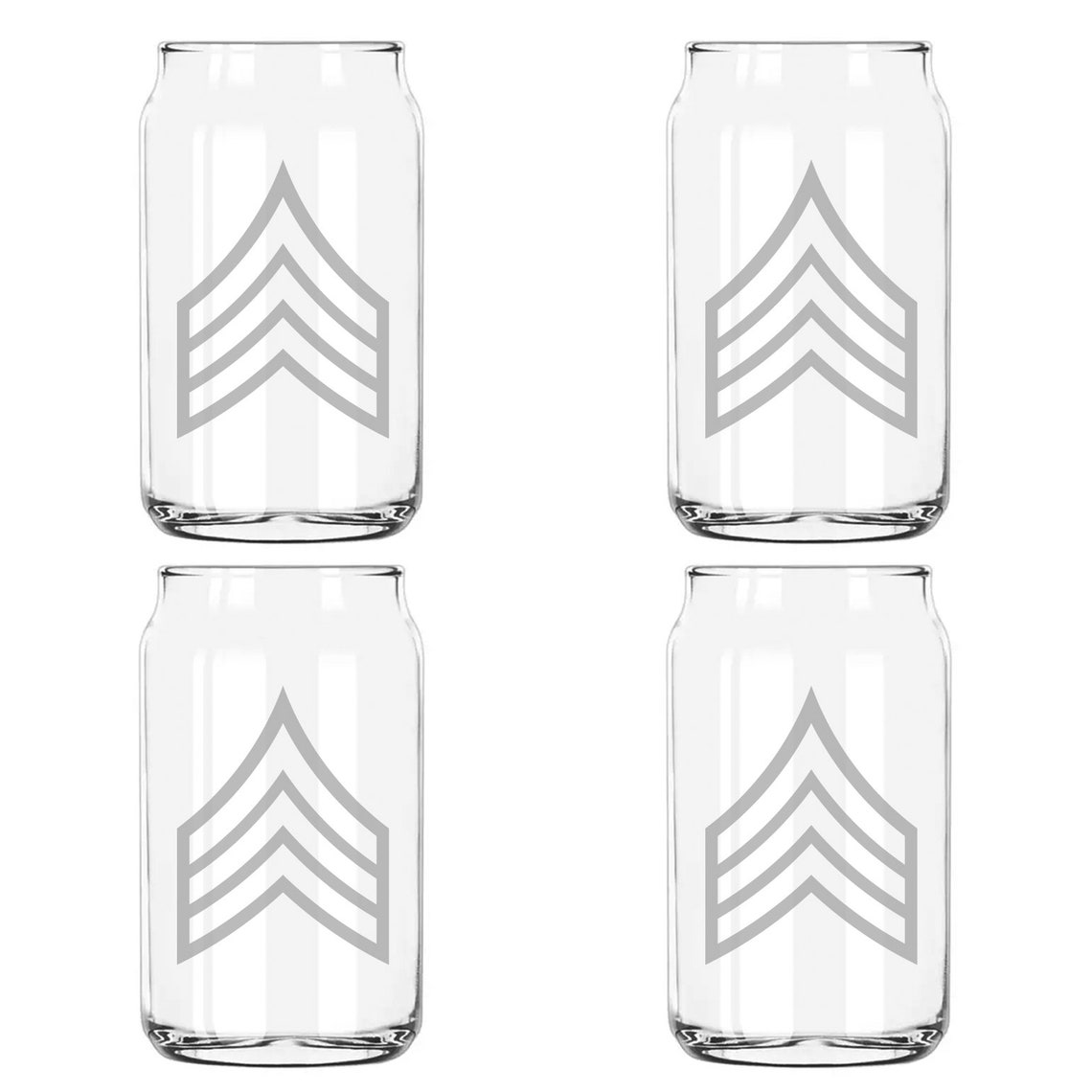 US Army Rank Sergeant E-5 Etched 5 Ounce Beer Can Taster Glass - Etsy