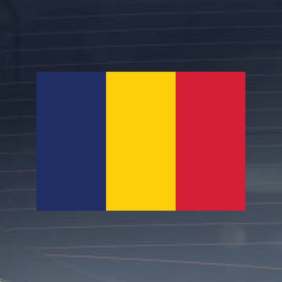 Chad Country National Flag Decal - Full Color Decal Sticker - Vinyl ...