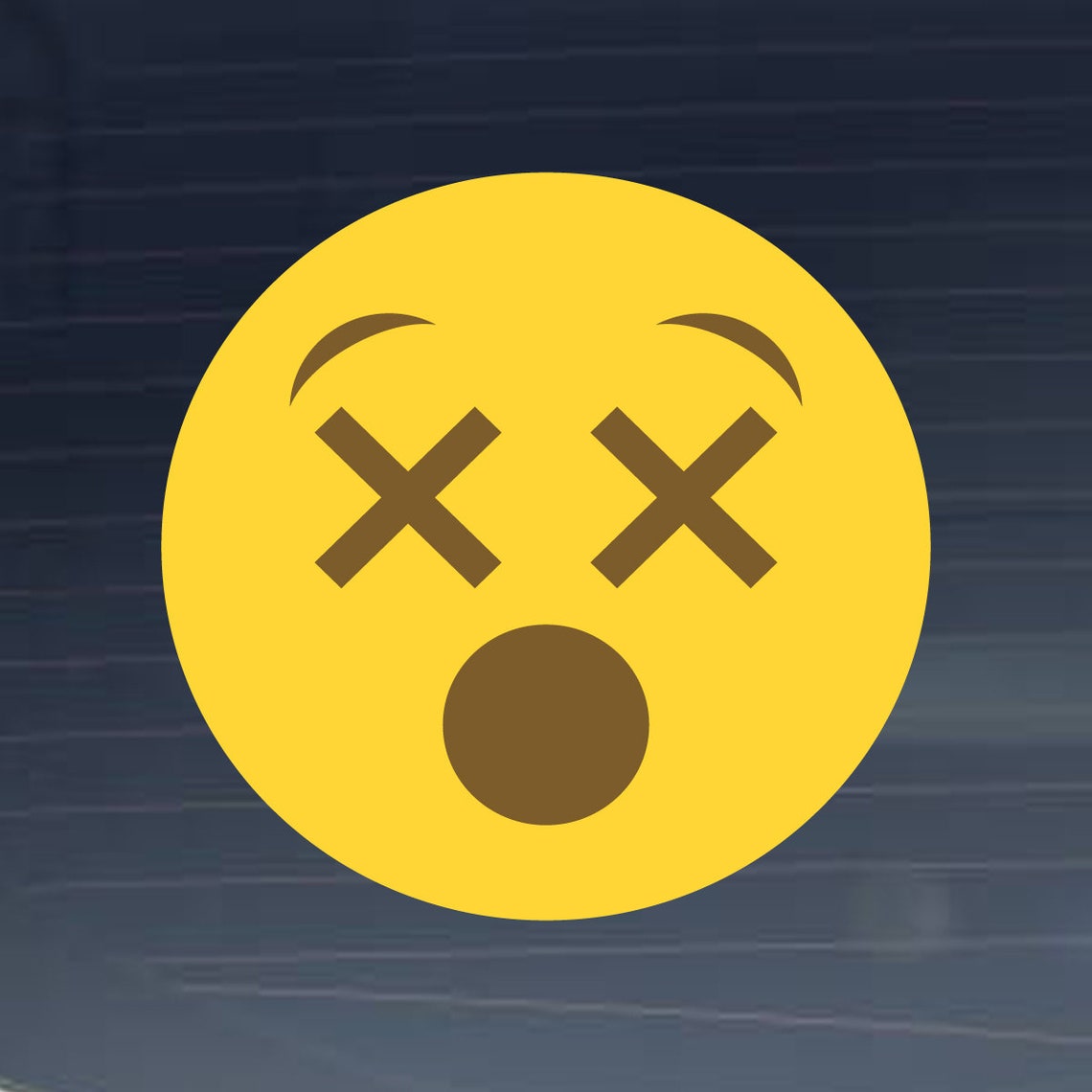 Face With Crossed-out Eyes Emoji Vinyl Decal for Laptop - Etsy