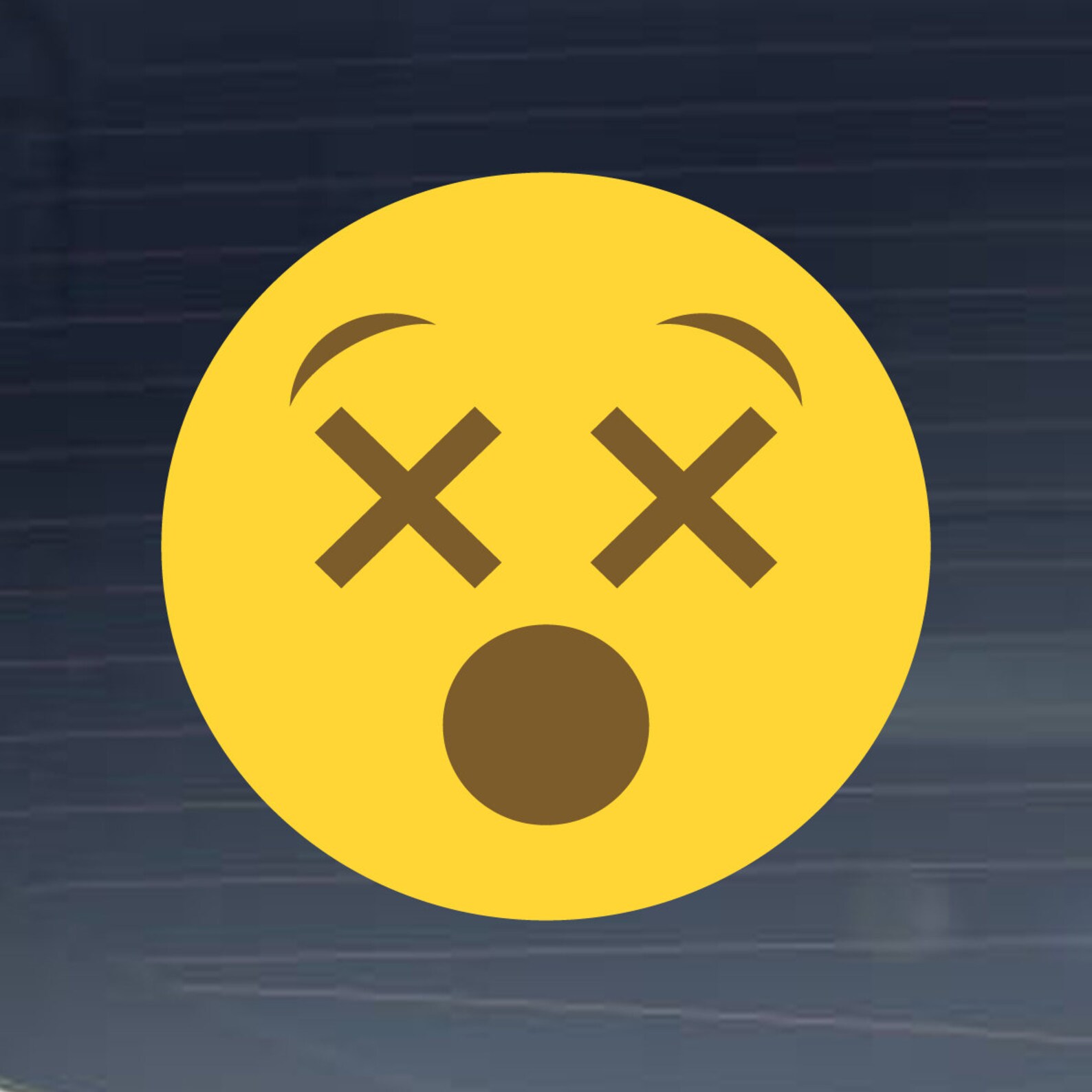 Face With Crossed-out Eyes Emoji - Vinyl Decal for Laptop, Windows ...
