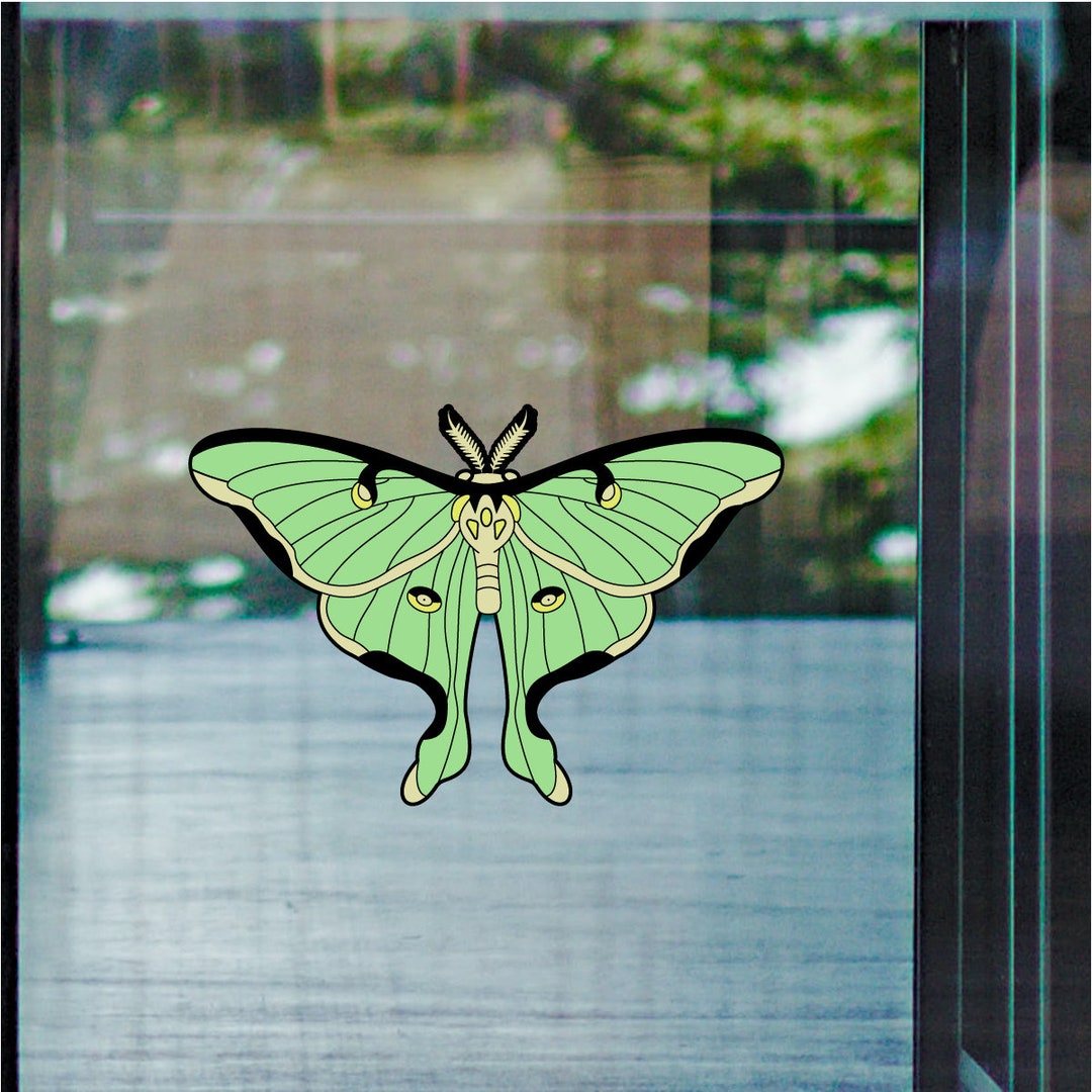 Lunar Moth Full Color Window Cling - Etsy