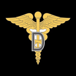 US Army Division - Dental Corps Emblem Reflective Indoor Outdoor Vinyl ...