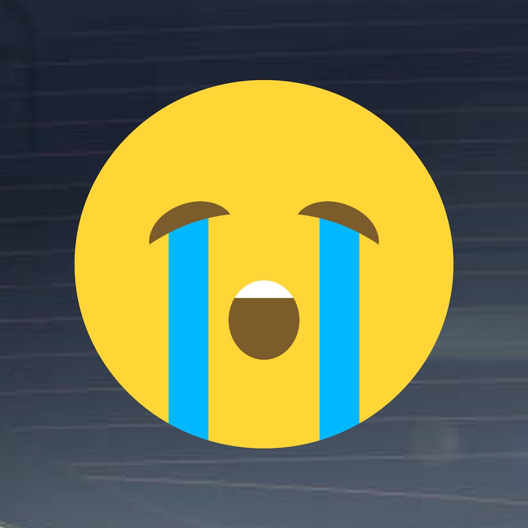 Loudly Crying Face Emoji - Vinyl Decal for Laptop, Windows, Glass and Cars Sticker - Etsy